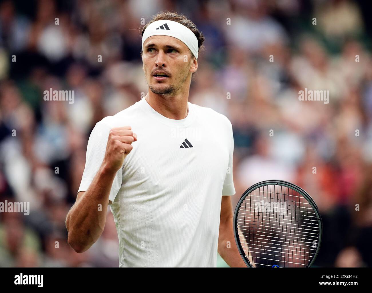 Alexander Zverev reacts during his match against Cameron Norrie (not ...
