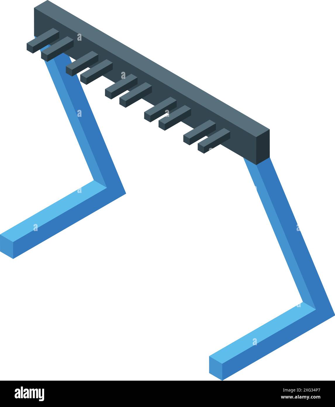 Modern metal bicycle parking rack for several bikes standing on white ...