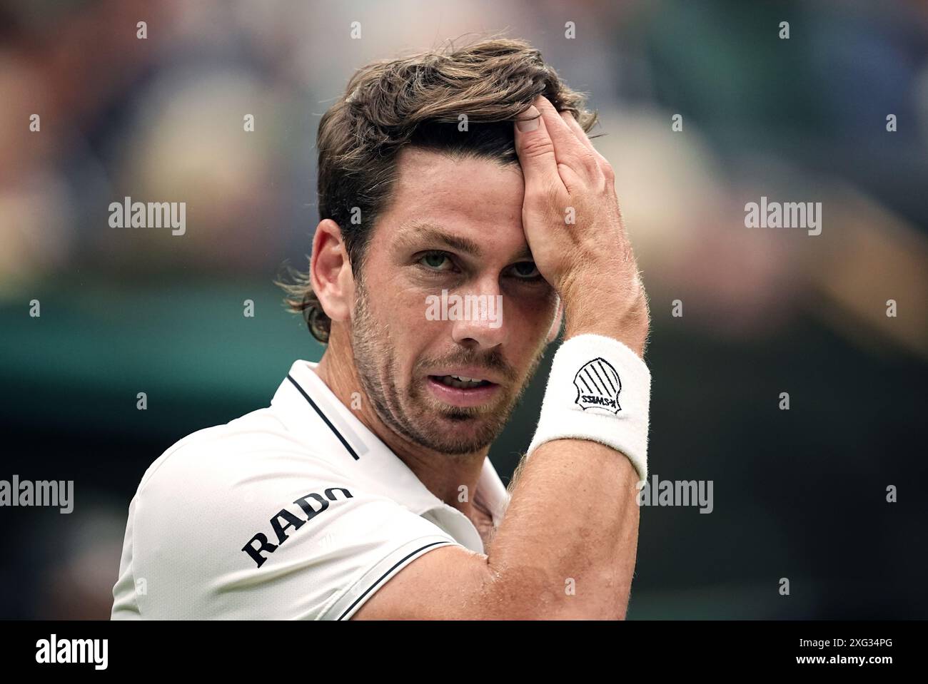 Cameron Norrie during his match against Alexander Zverev (not pictured ... Cameron Norrie during his match against Alexander Zverev (not pictured ...