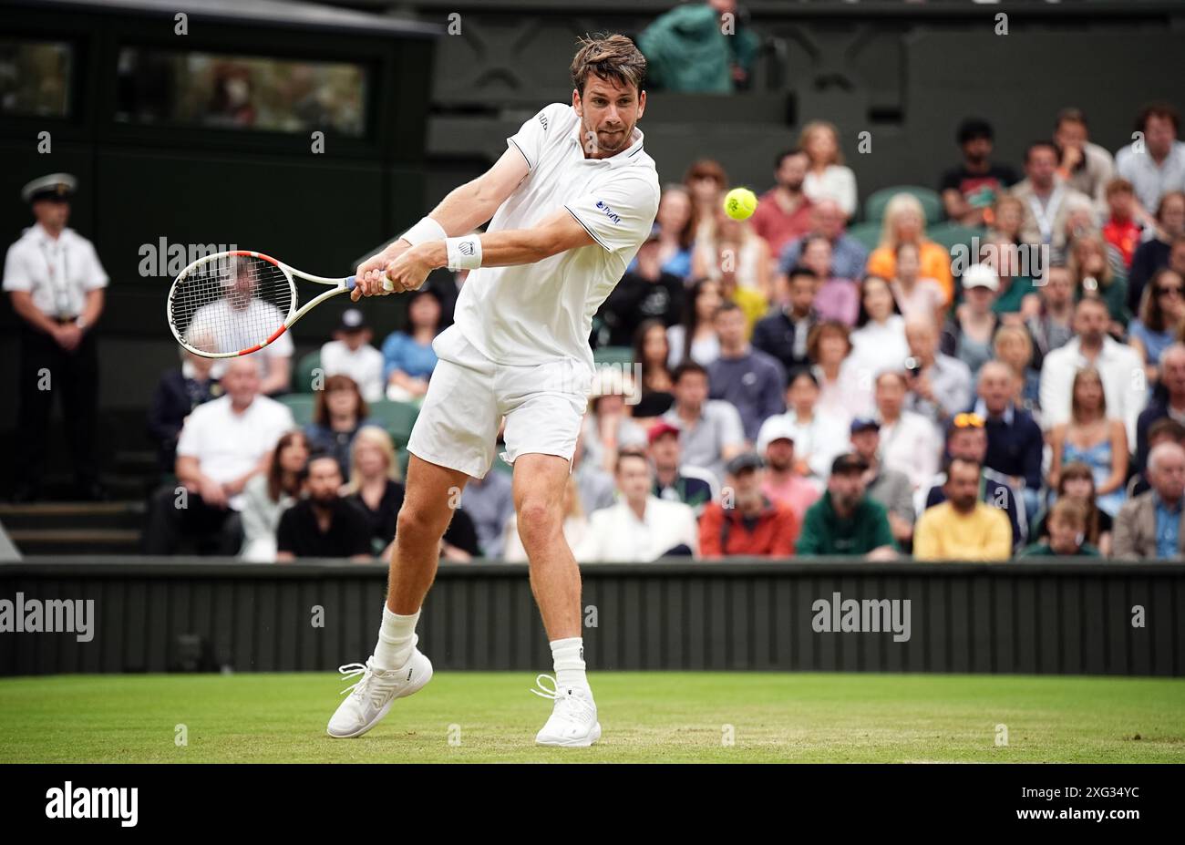 Cameron Norrie in action against Alexander Zverev (not pictured) on day ...