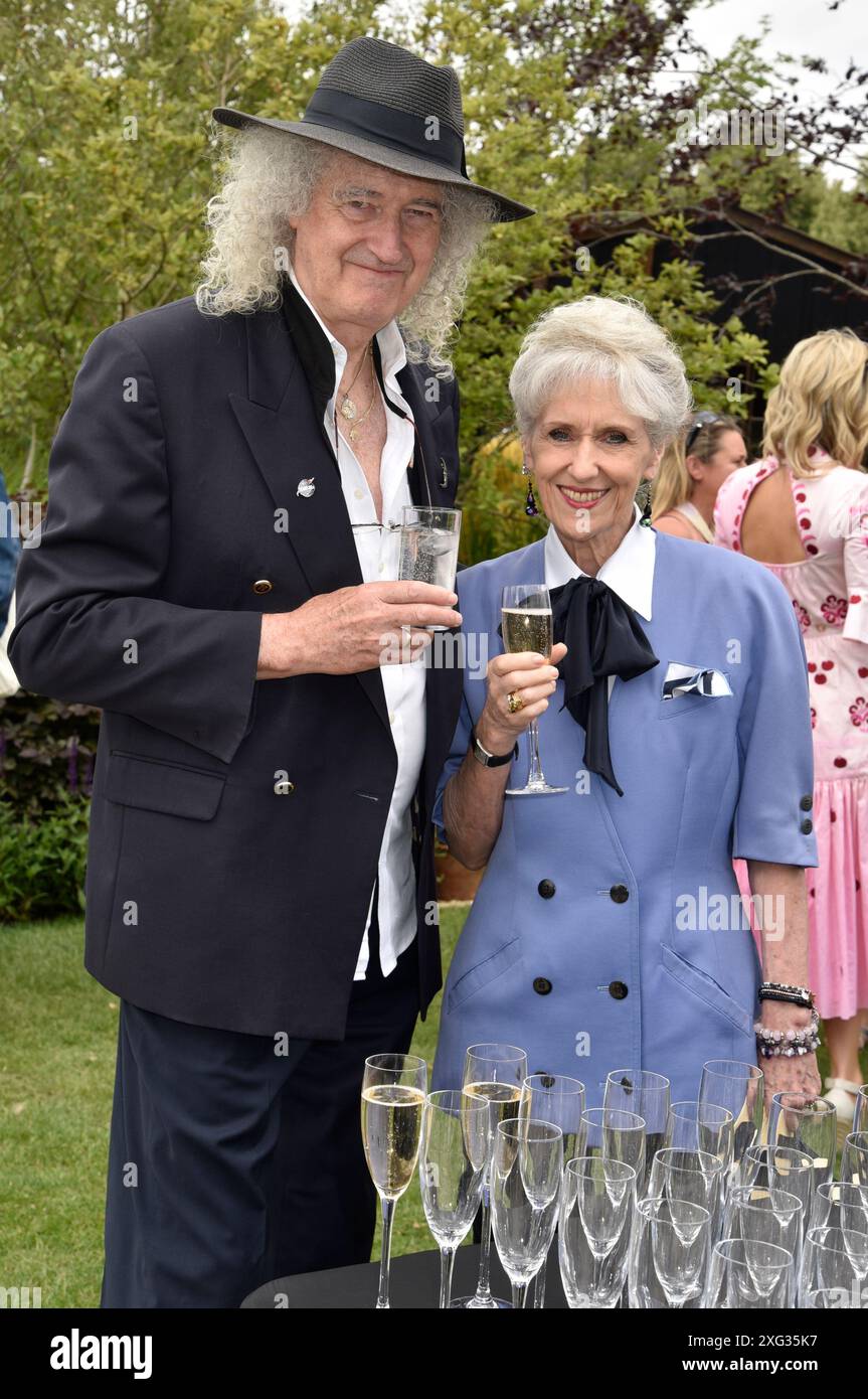 1 July 2024. East Molesey, Surrey, UK. Anita Dobson & Sir Brian May at ...