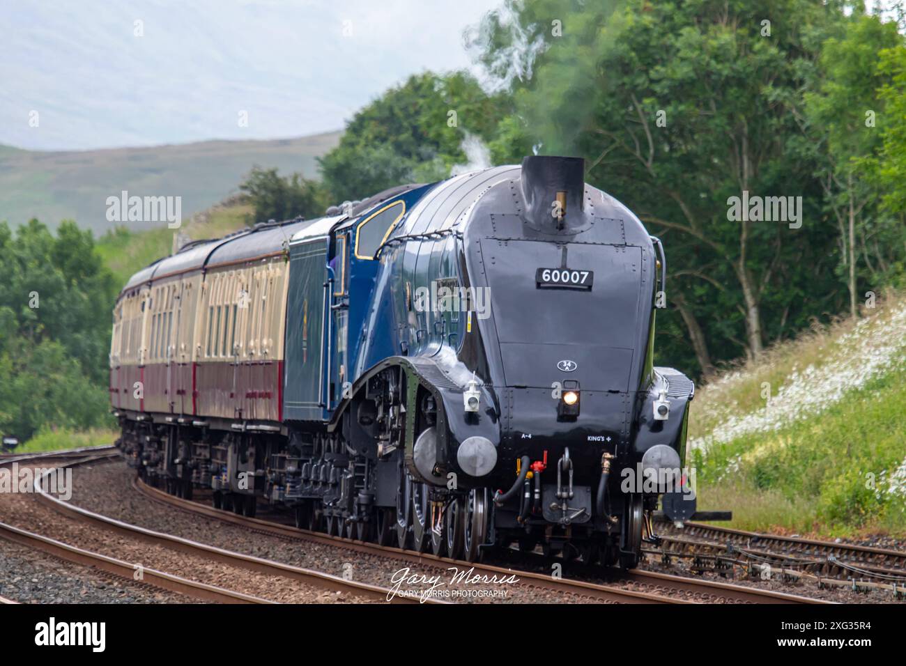 60007 Sir Nigel Gresley LNER A4 Pacific Kirkby Stephen Station Cumbria 03/07/2024 Stock Photo ...