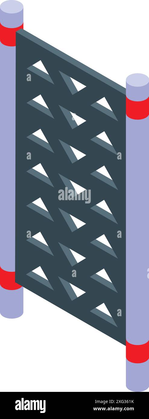 Pedestrian guardrail Stock Vector Images - Alamy