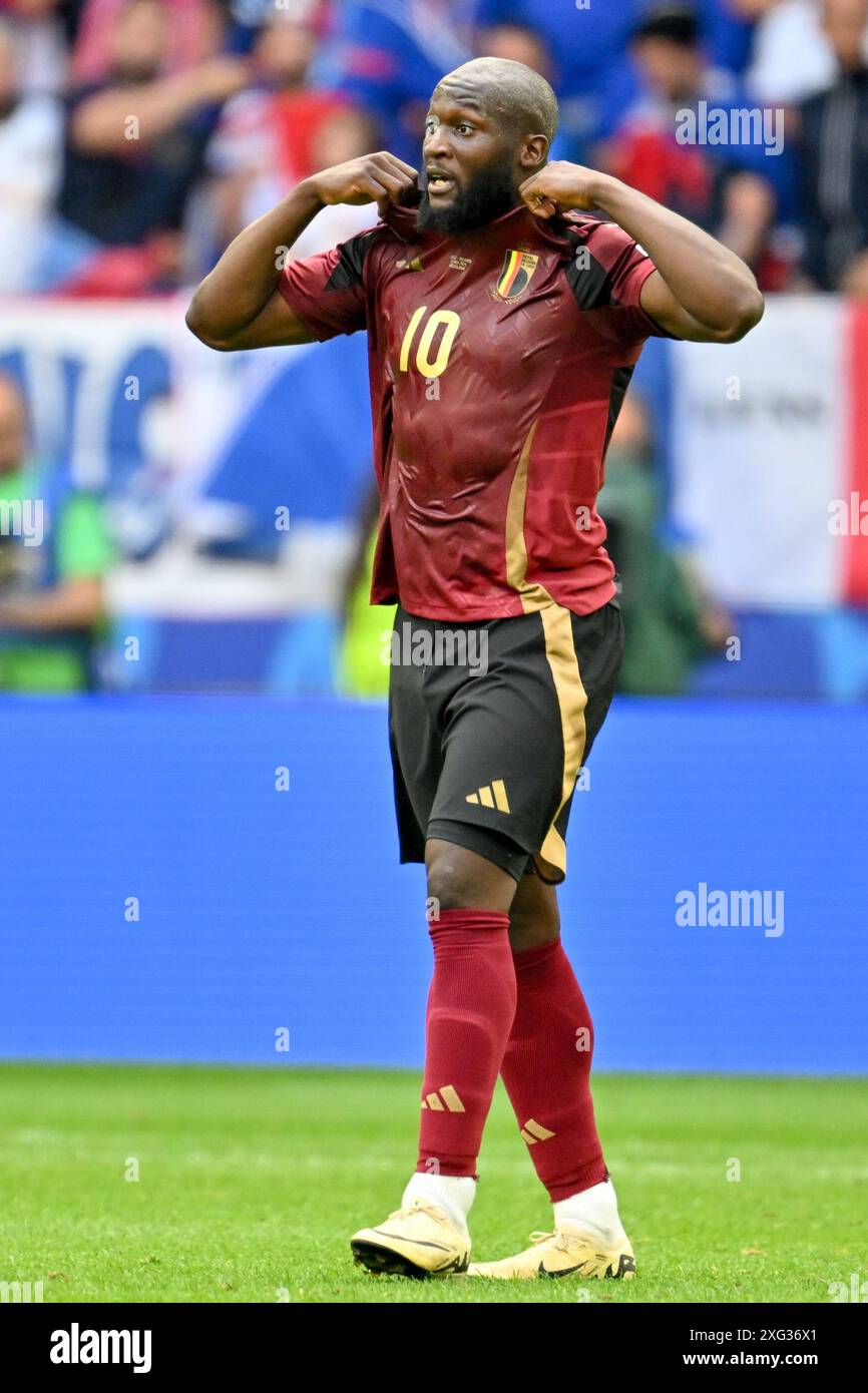 Romelu Lukaku (10) of Belgium pictured during a soccer game between the ...
