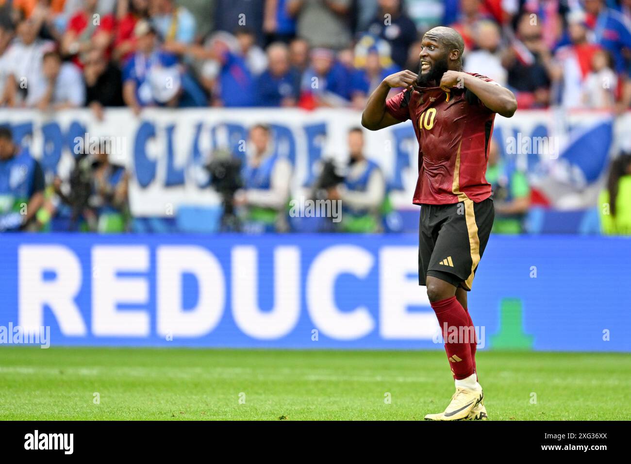 Romelu Lukaku (10) of Belgium pictured during a soccer game between the ...
