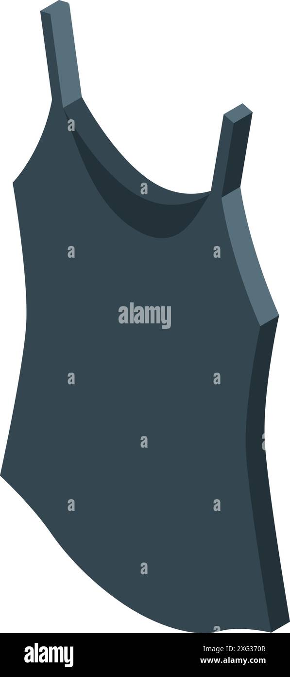 Black tank top undershirt is being displayed, showcasing its design and ...
