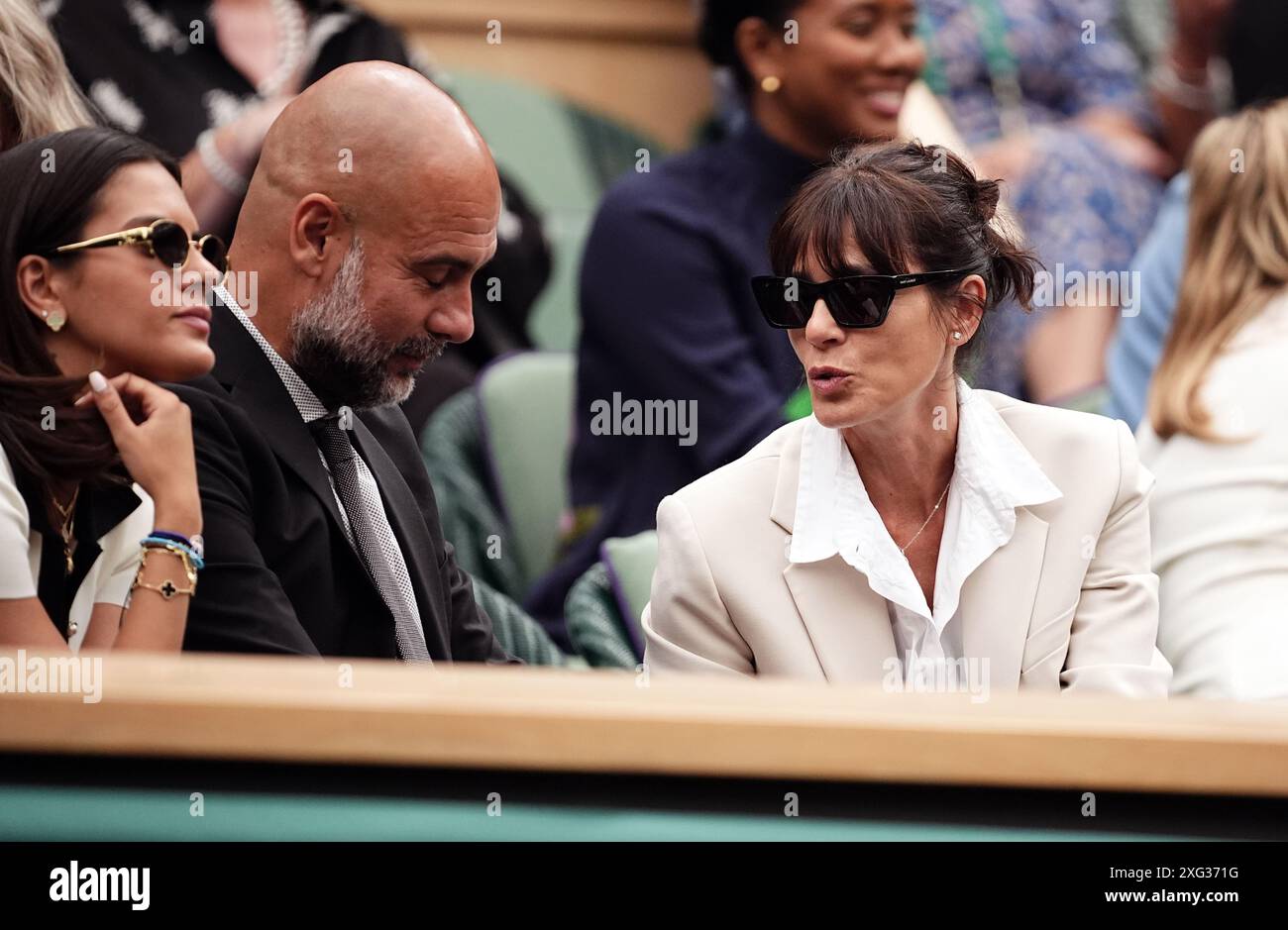 Manchester City manager Pep Guardiola with his wife Cristina Serra on ...