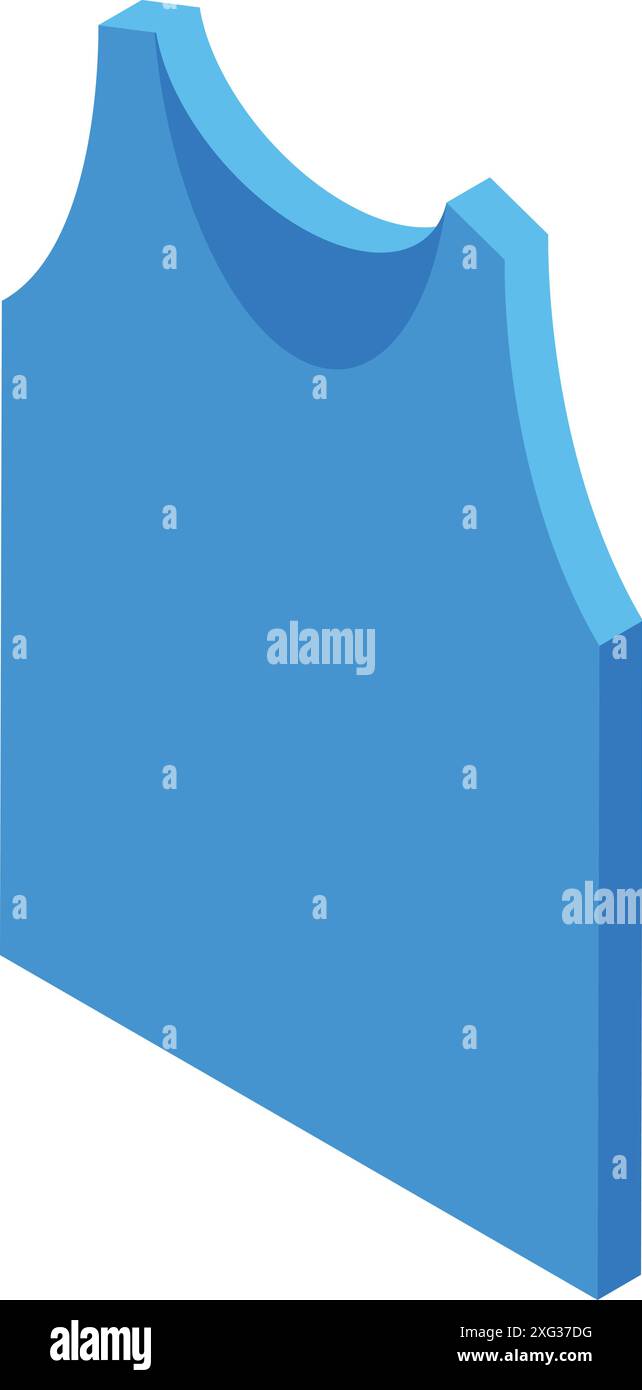 Blue tank top isolated on a white background representing the concept ...