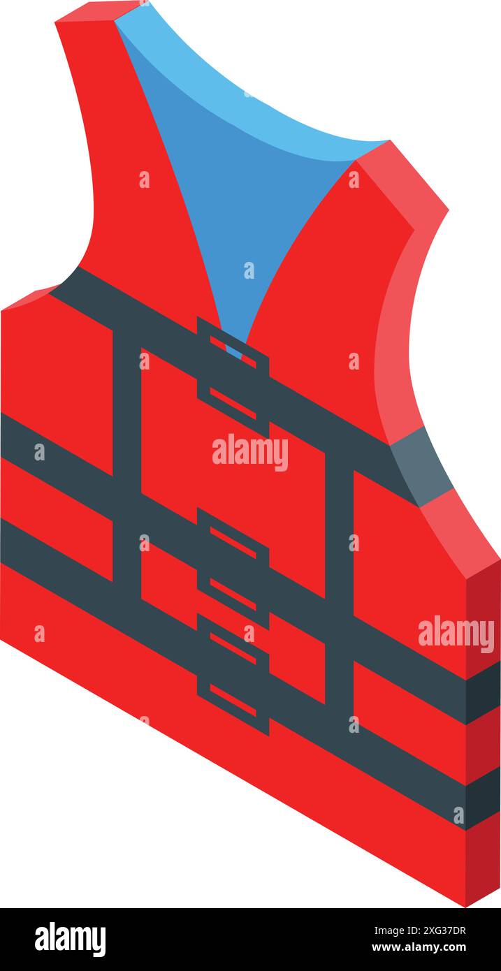 Red life vest ensuring safety in various water sports and activities ...