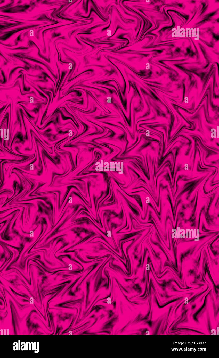 Illustration of magenta and black liquid texture for abstract ...