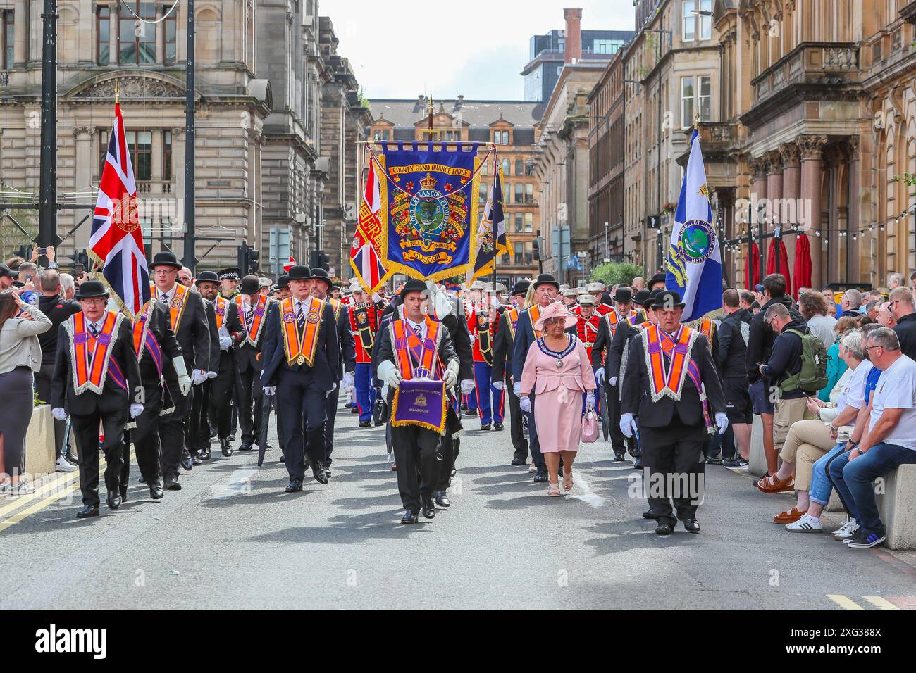Glasgow, UK. 6th July, 2024. The Grand Lodge of Scotland Orange Order ...