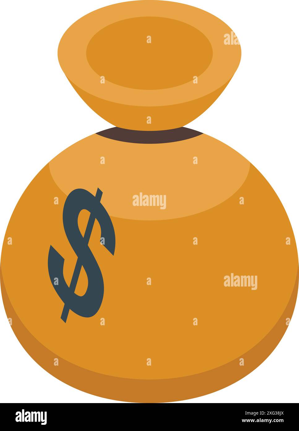 Big sack overflowing with cash is a common symbol of wealth and ...