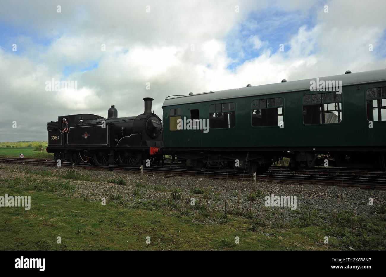 "30053" departing Northiam with a west-bound train Stock Photo - Alamy