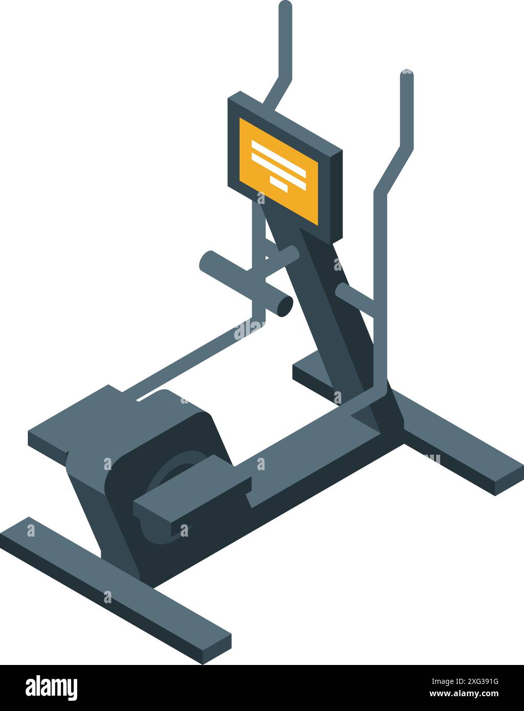 Modern elliptical trainer machine for fitness training isometric ...