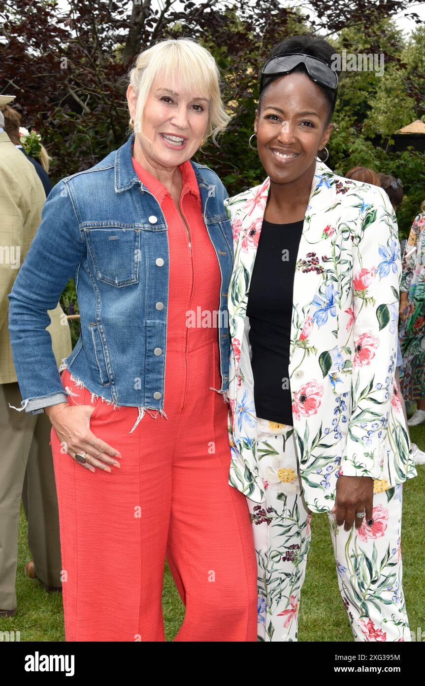 1 July 2024. East Molesey, Surrey, UK. Nicki Chapman & Angellica Bell ...