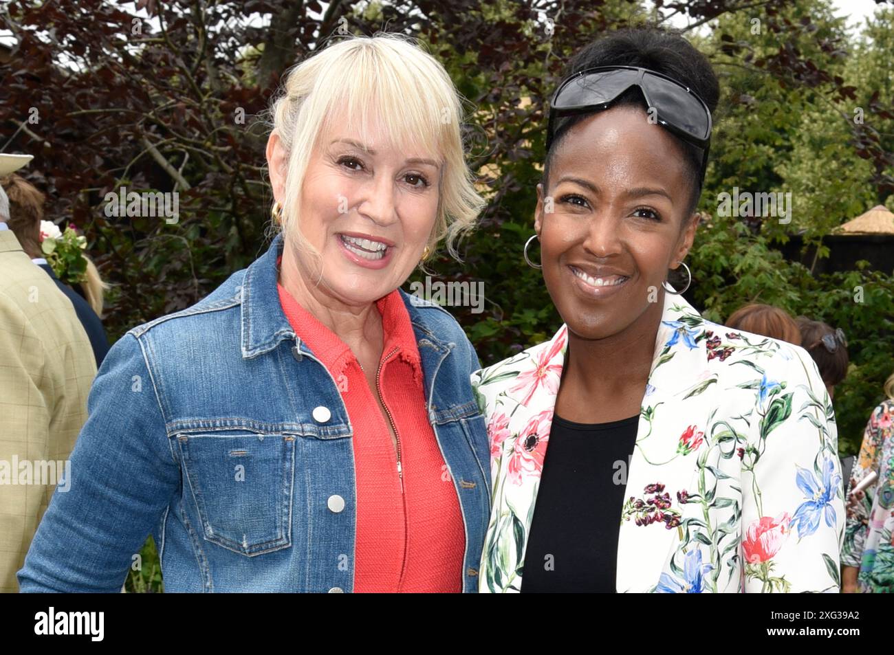 1 July 2024. East Molesey, Surrey, UK. Nicki Chapman & Angellica Bell ...