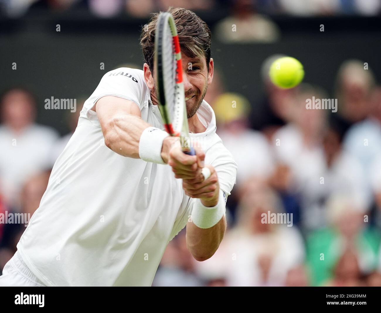 Cameron Norrie in action against Alexander Zverev (not pictured) on day ...
