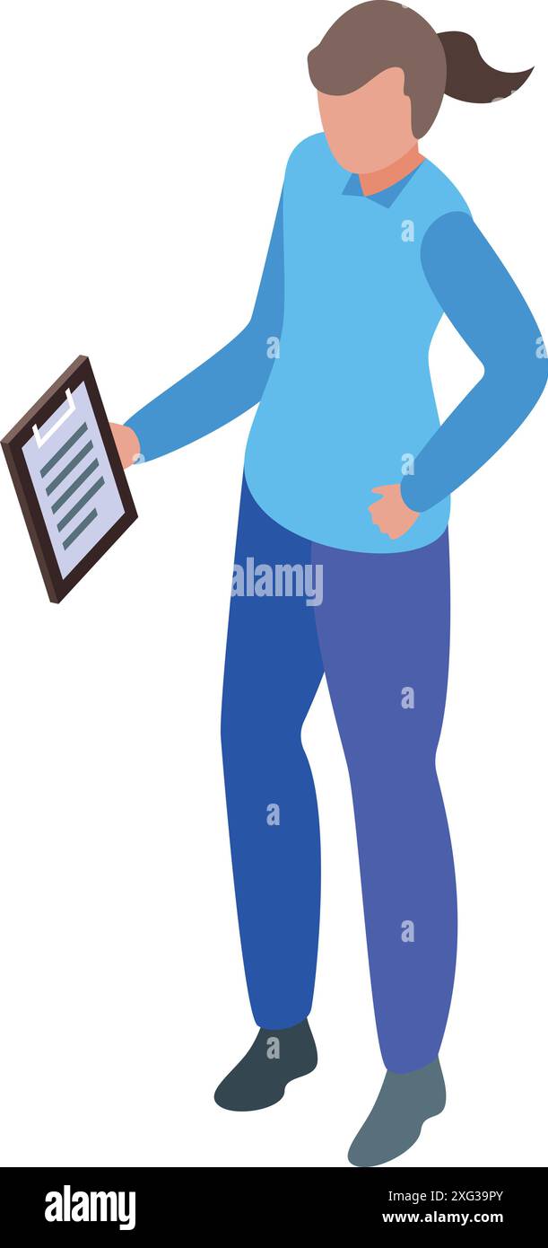 Female coach in gym Stock Vector Images - Alamy