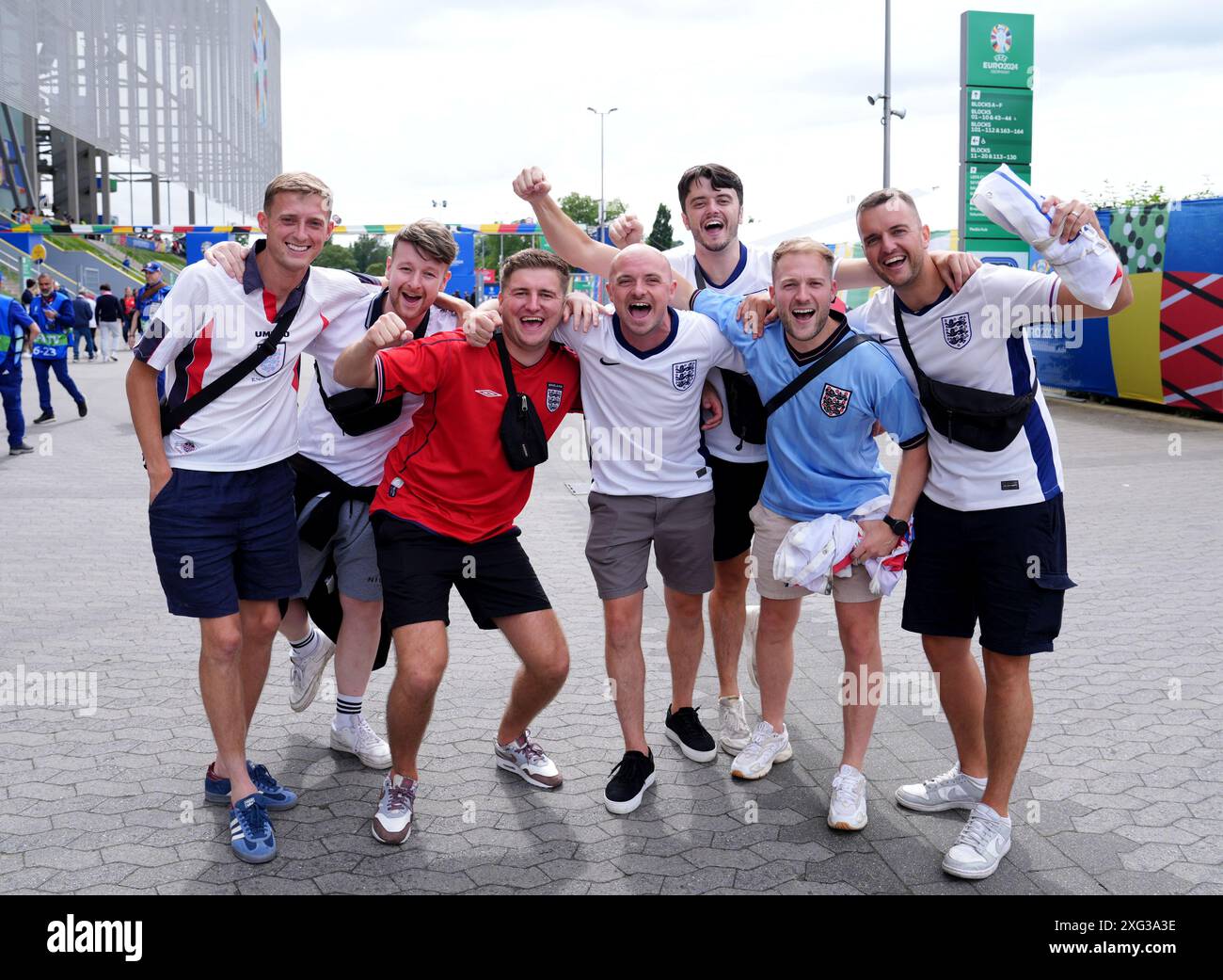 England fans outside the ground ahead of the UEFA Euro 2024, quarter ...