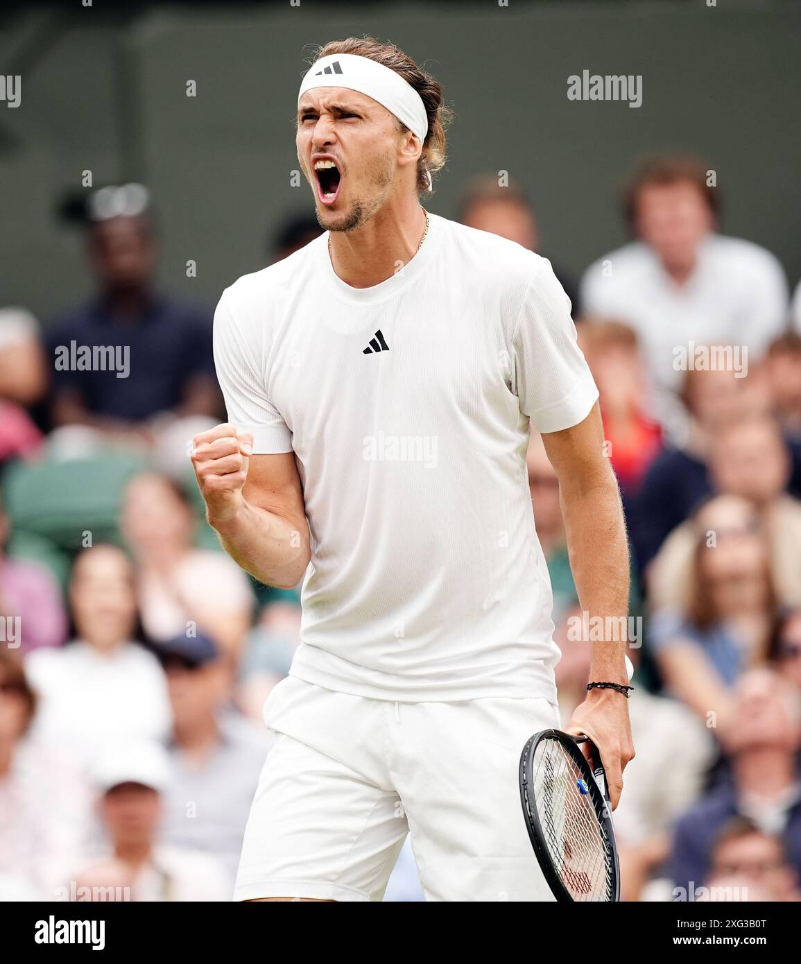 Alexander Zverev reacts during his match against Cameron Norrie (not ...