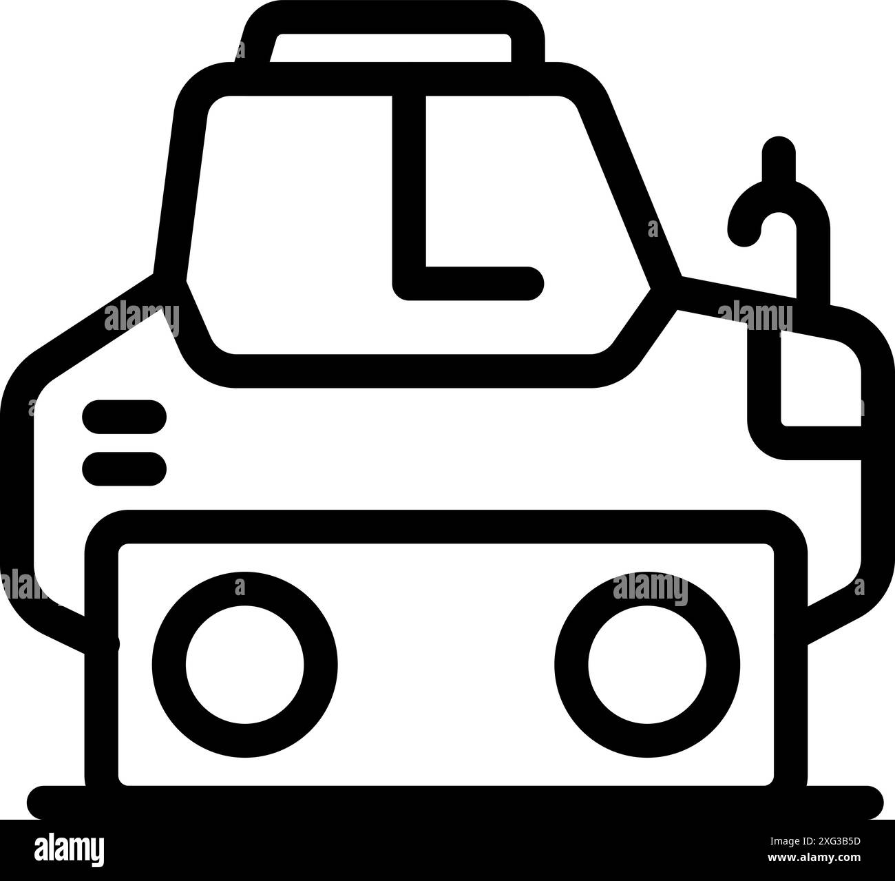 Line icon of a mars rover exploring the surface of the red planet Stock ...