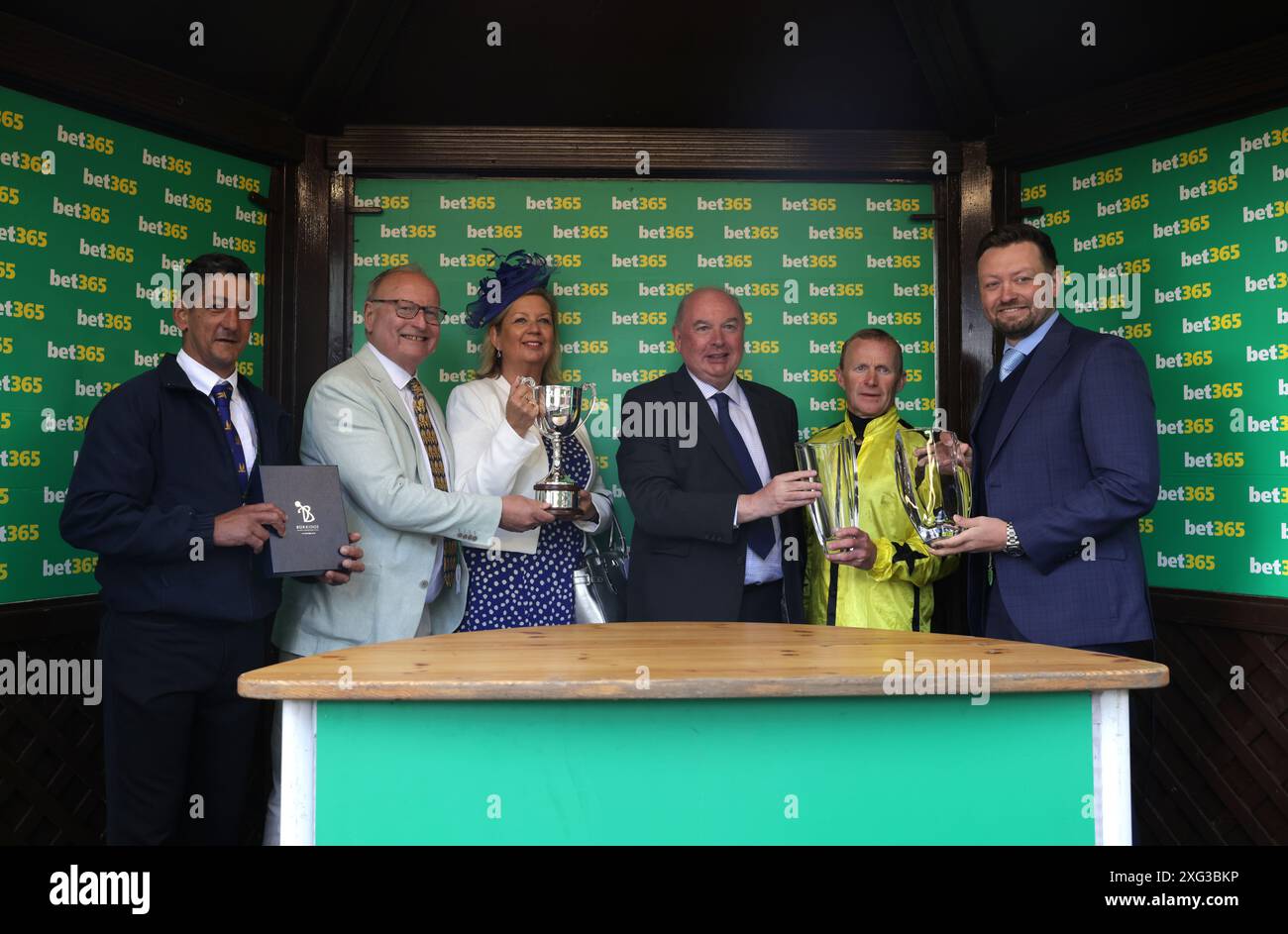 Trainer Charlie Johnston (right) with jockey Joe Fanning and the ...