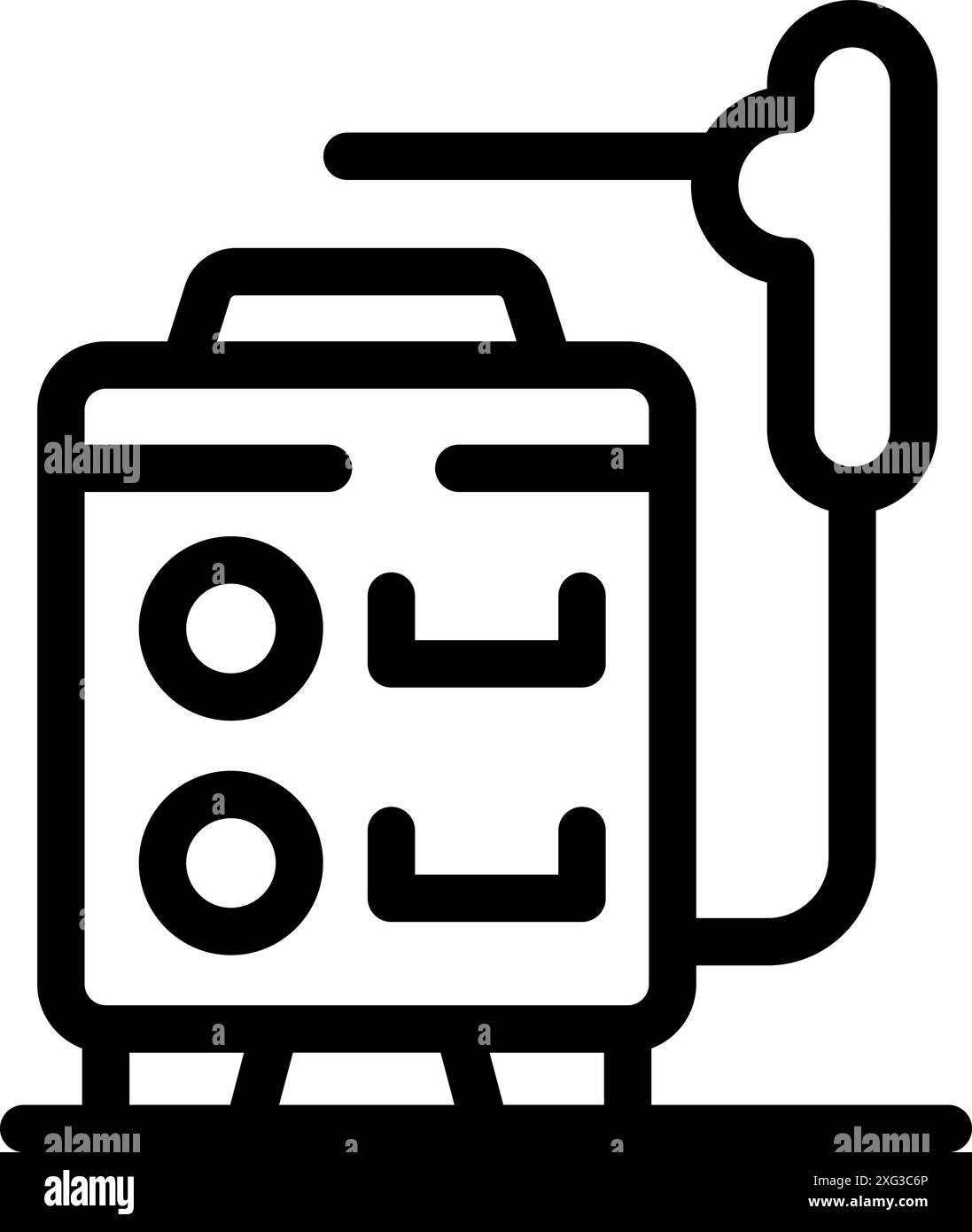 Powerful welding machine is standing ready for industrial fabrication ...