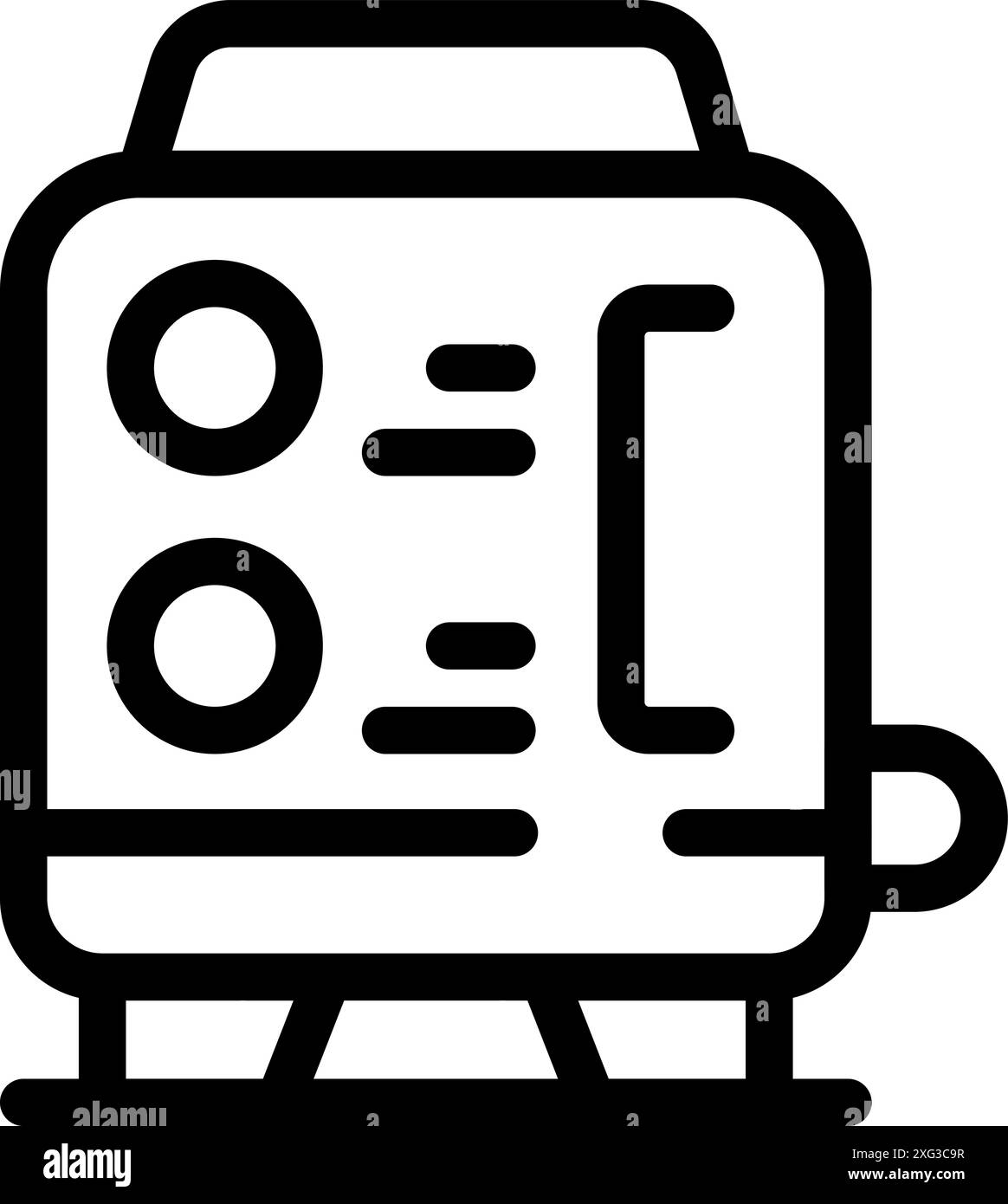 Electric generator powering a control panel, emphasizing the concept of ...