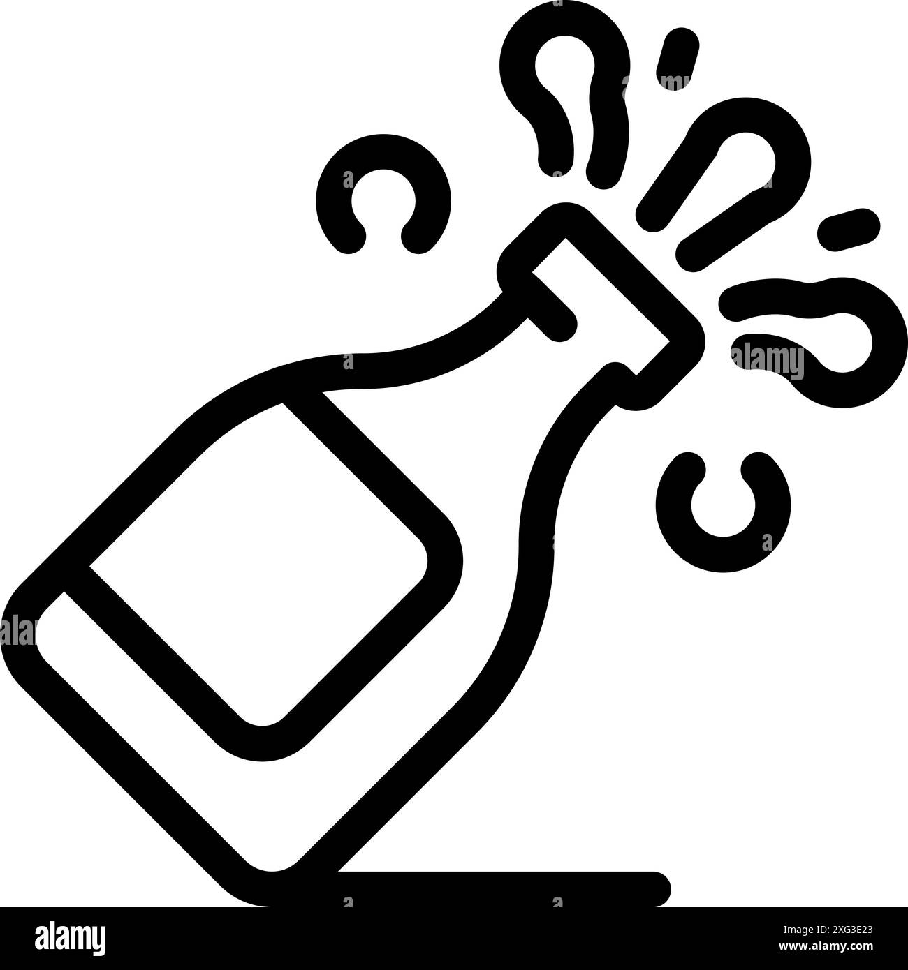 Popping out champagne Stock Vector Images - Alamy
