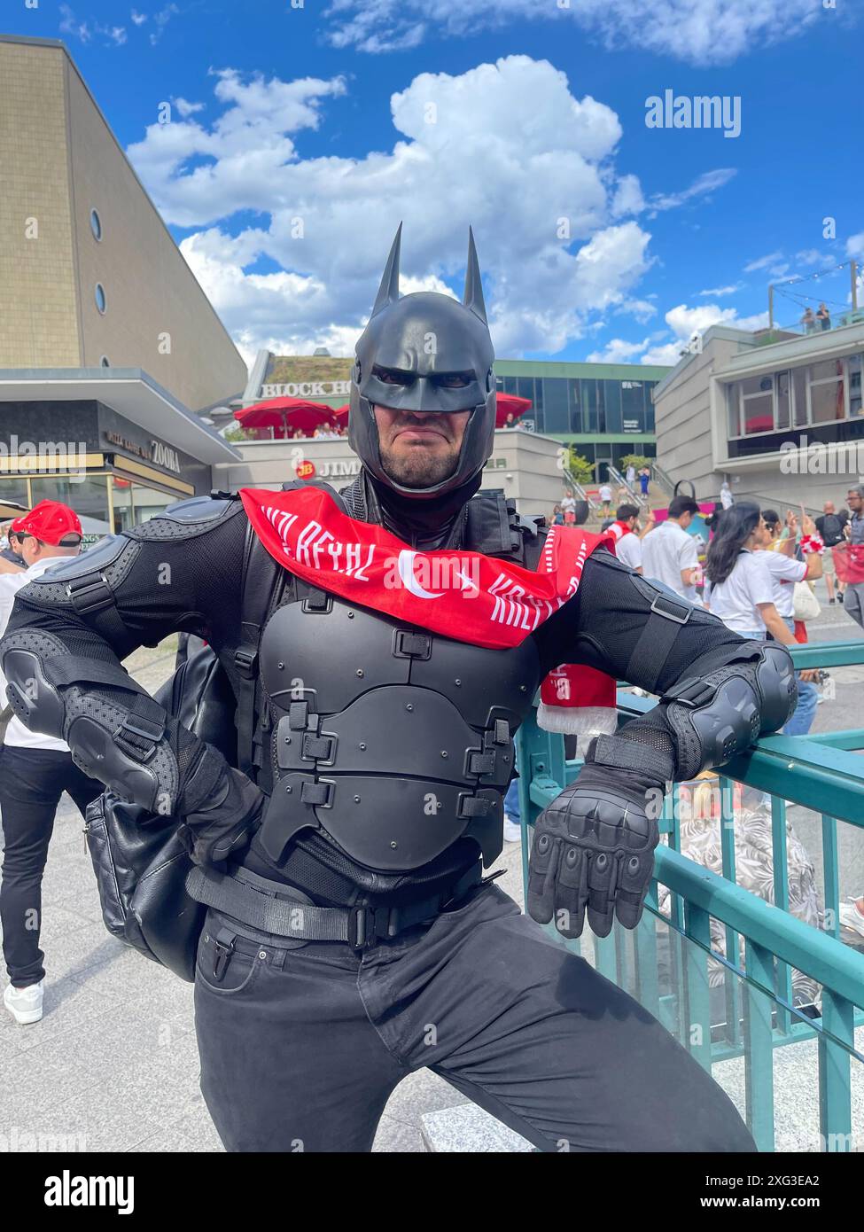 Berlin, Germany. 06th July, 2024. A man dressed as Batman wearing a ...