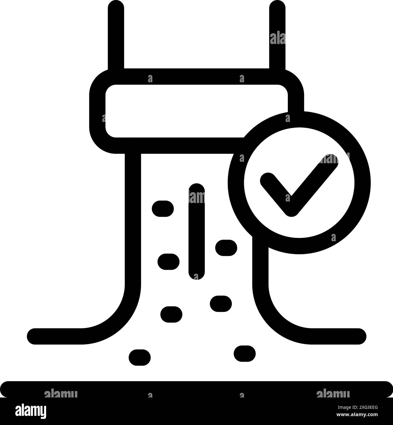 Water supply system undergoing inspection, receiving a positive ...