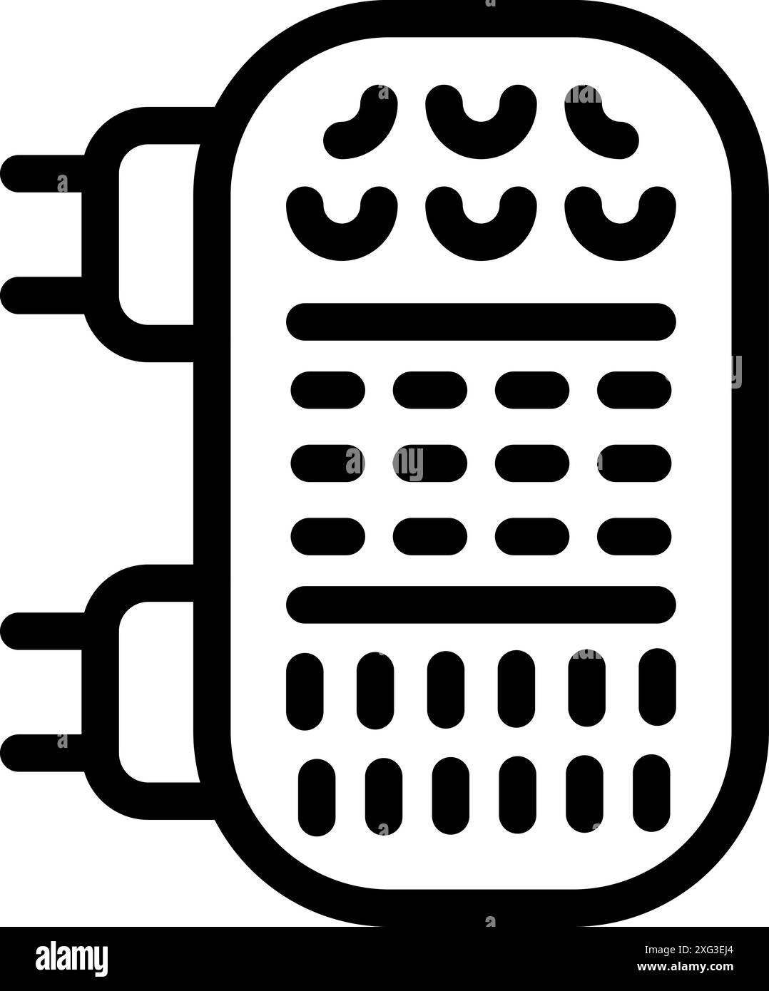 Modern electric wall heater with visible heating elements is connecting ...