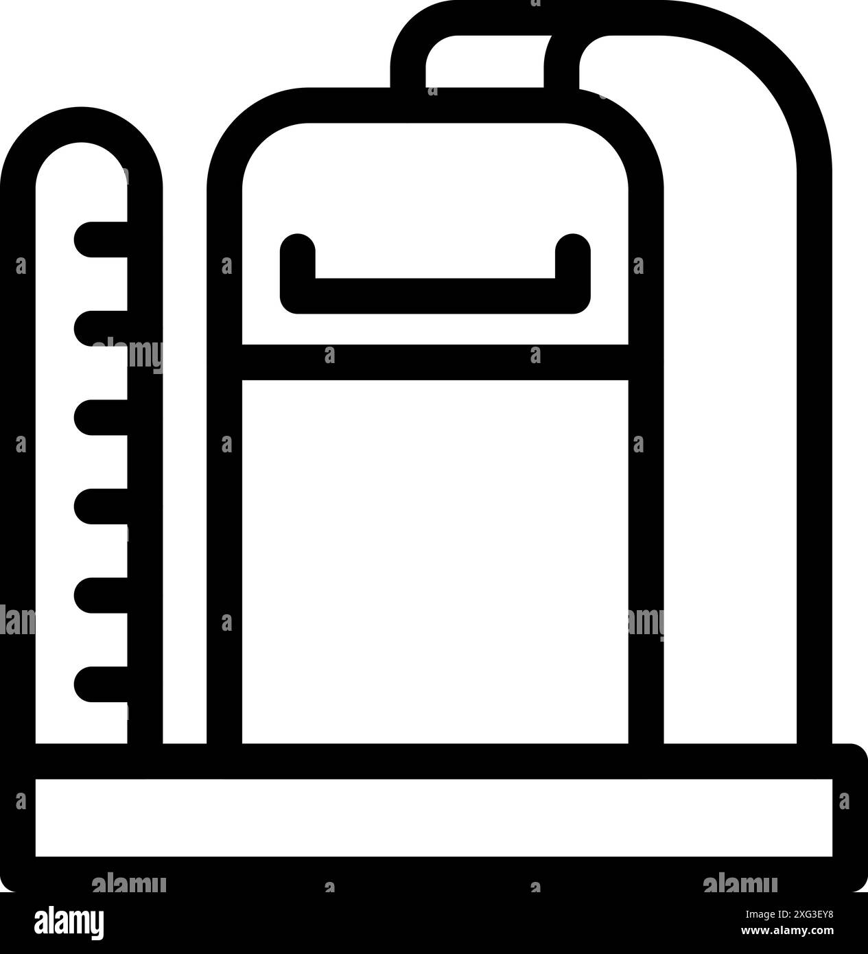 Water tower supplying clean water to a city, representing urban ...