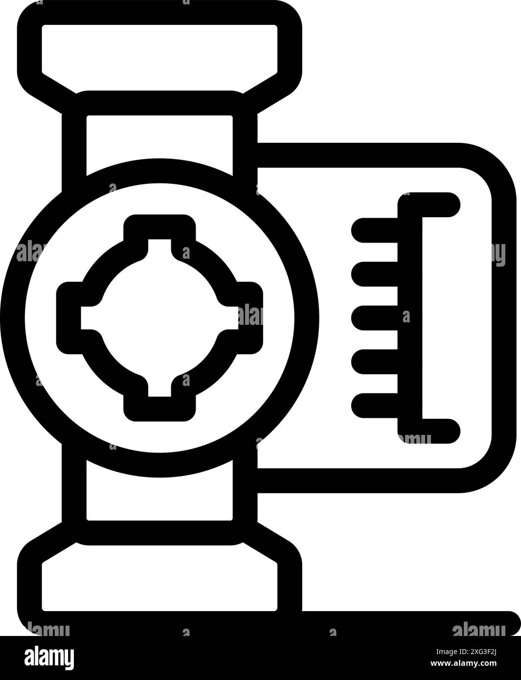 Water pump using centrifugal force to move fluids through a piping ...