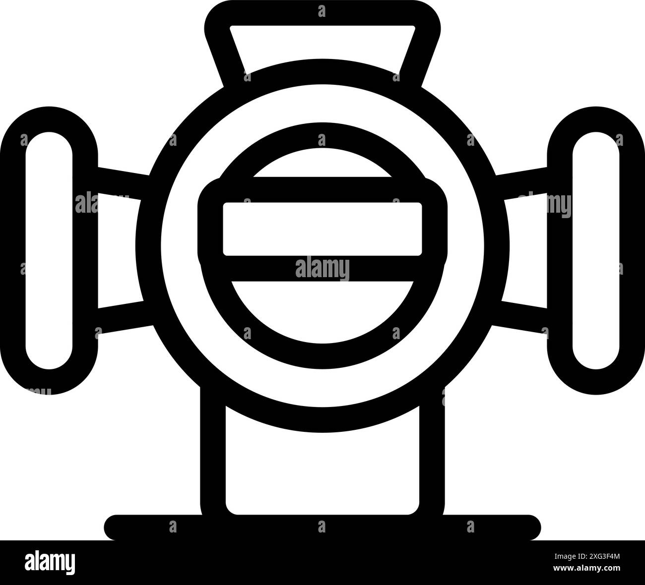 Simple water meter icon showing plumbing connection point Stock Vector ...