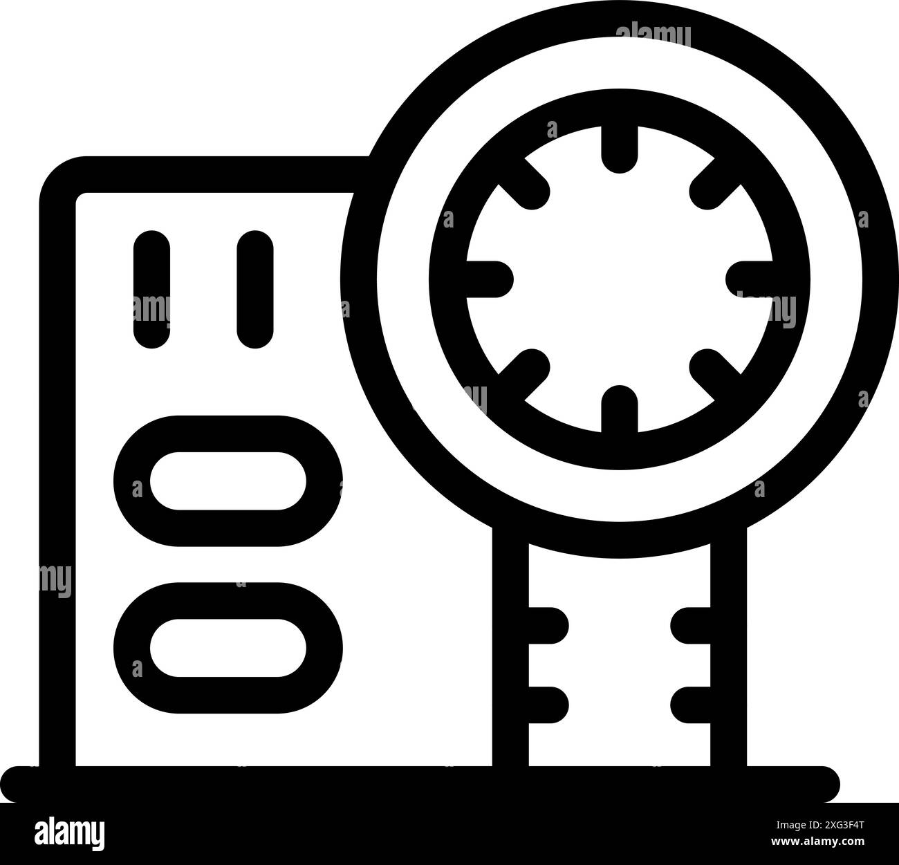 Line icon of water meter measuring water consumption in house Stock ...