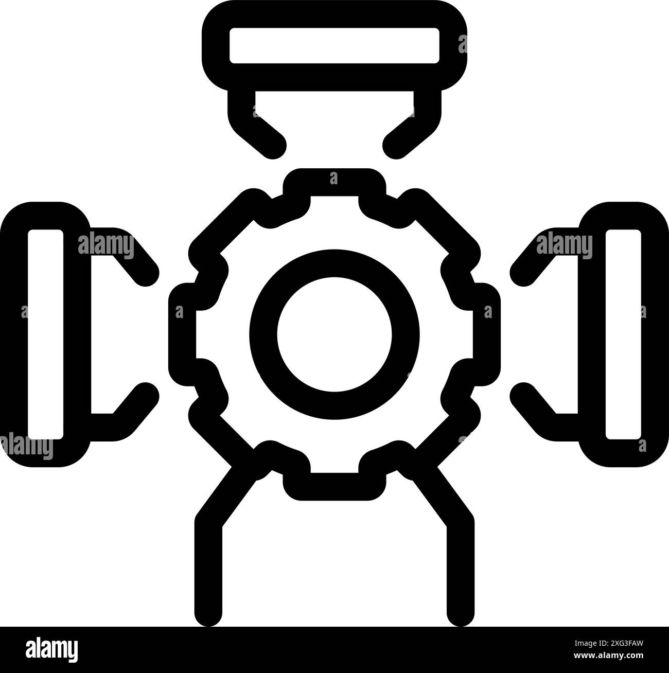 Car part engine piston connecting rod icon, outline style Stock Vector ...