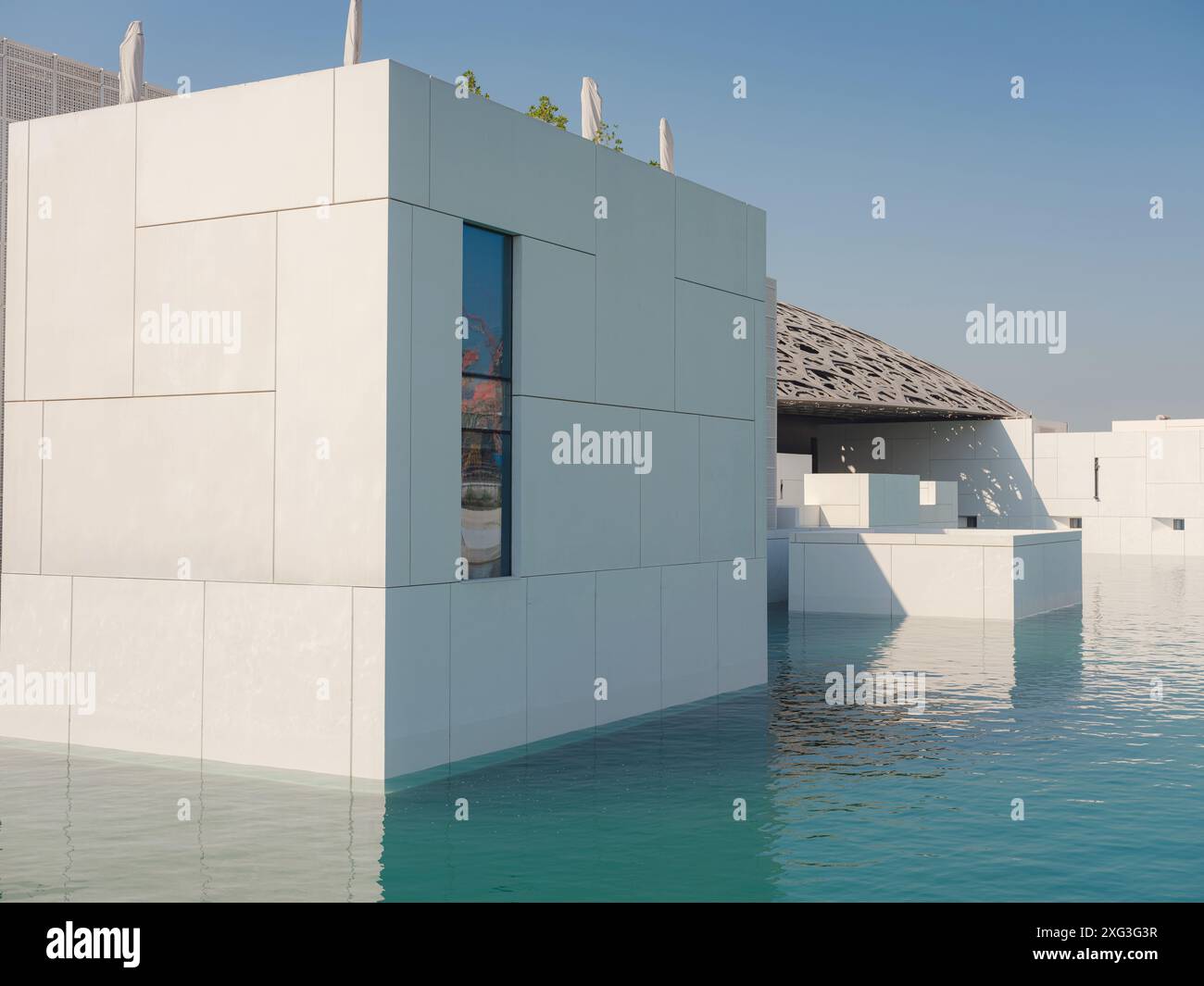 Abu Dhabi, United Arab Emirates - January 13 2024 : Exterior of Louvre ...