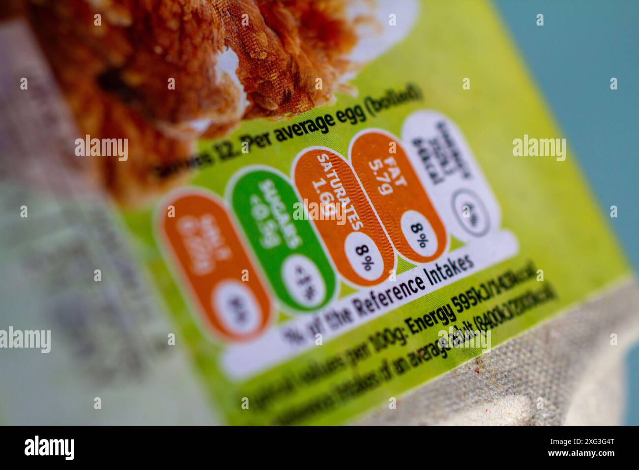 Nutritional information for Eggs, per serving written as percentages on ...