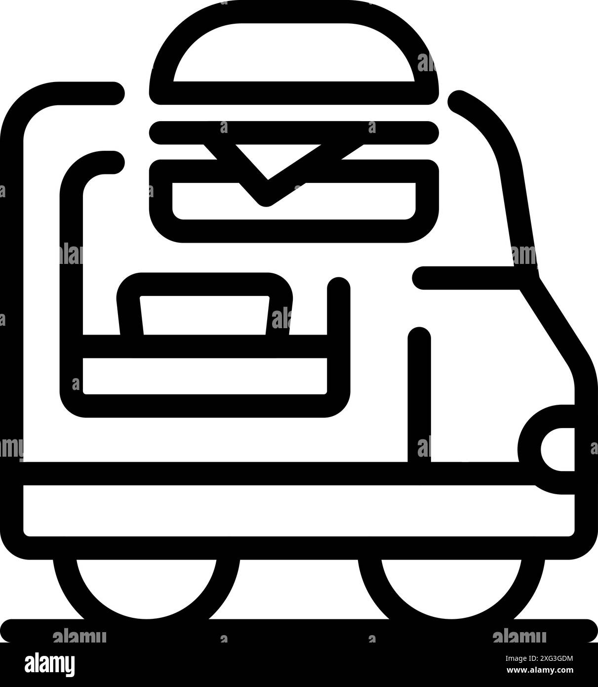 Mobile eatery serving customers fast food meals on the street Stock ...