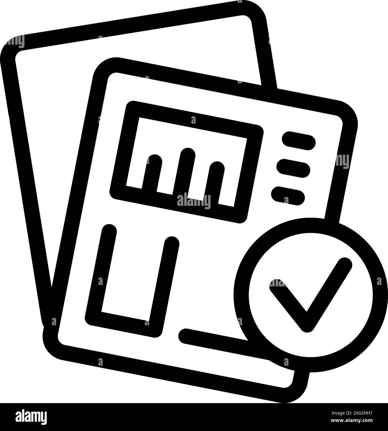 White confirmed document check mark Stock Vector Images - Alamy