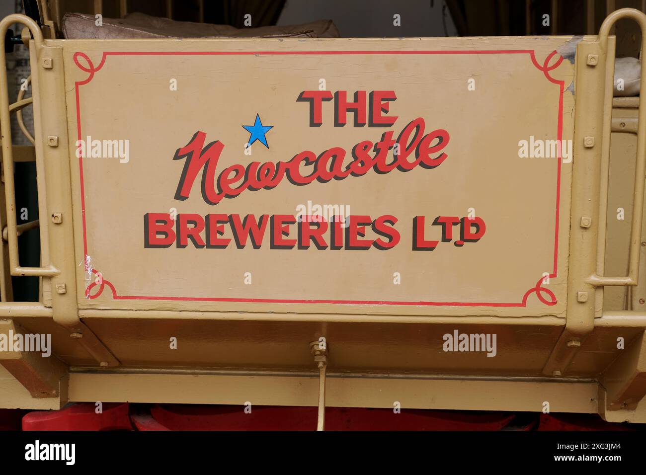 Beamish open air museum. UK. Vintage advertising signs on walls and ...