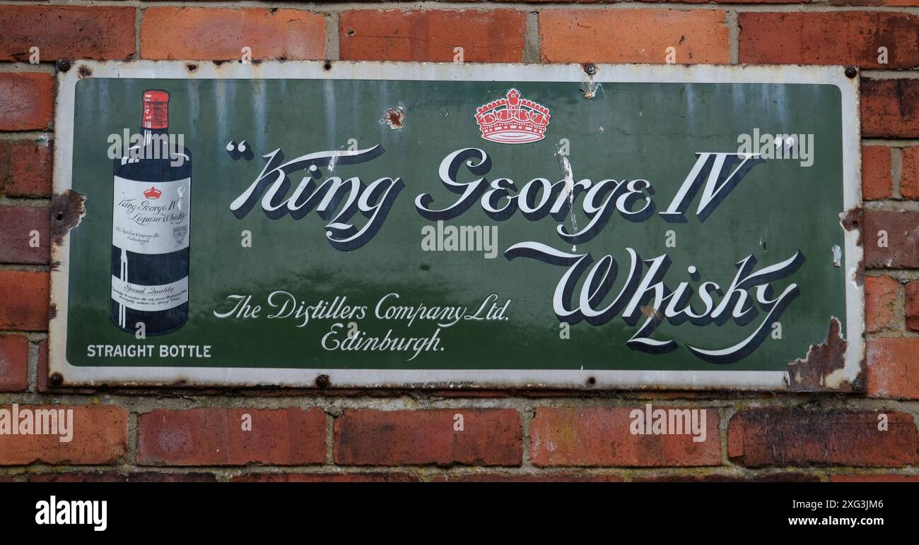 Beamish open air museum. UK. Vintage advertising signs on walls and ...
