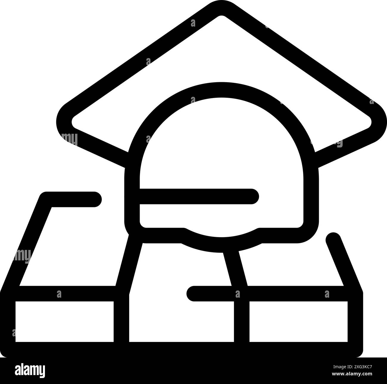 Graduation cap on pile Black and White Stock Photos & Images - Alamy