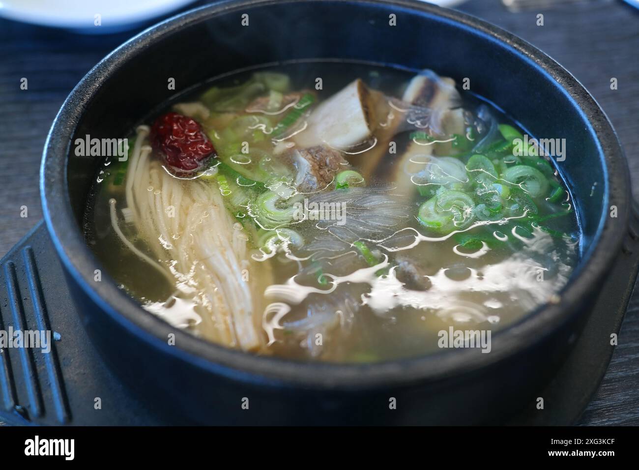 galbi-tang, short rib soup, is a Korean stew whose main ingredient is ...