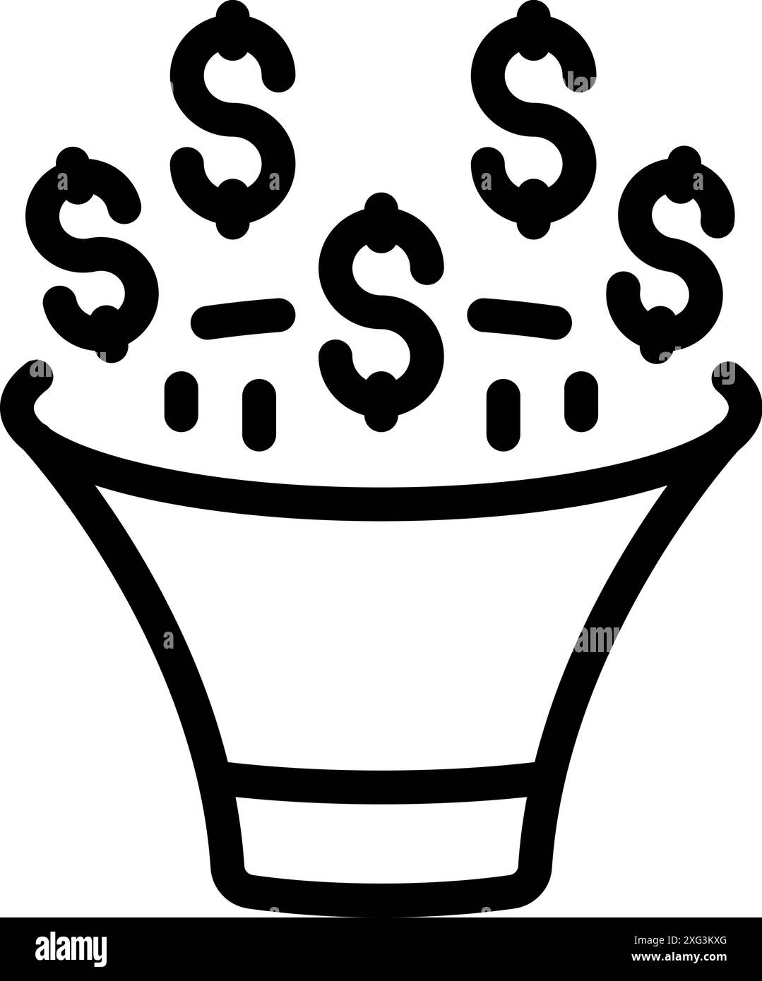Sales funnel icon representing growing profits by optimizing the ...