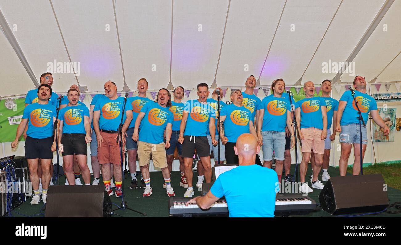 LONDON GAY MEN'S CHORUS at CHESIL ROCKS DORSET 2024 Stock Photo - Alamy