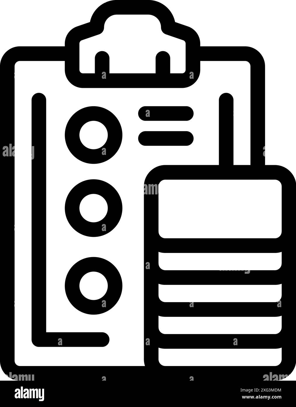 Line art icon of a security guard using walkie talkie checking ...