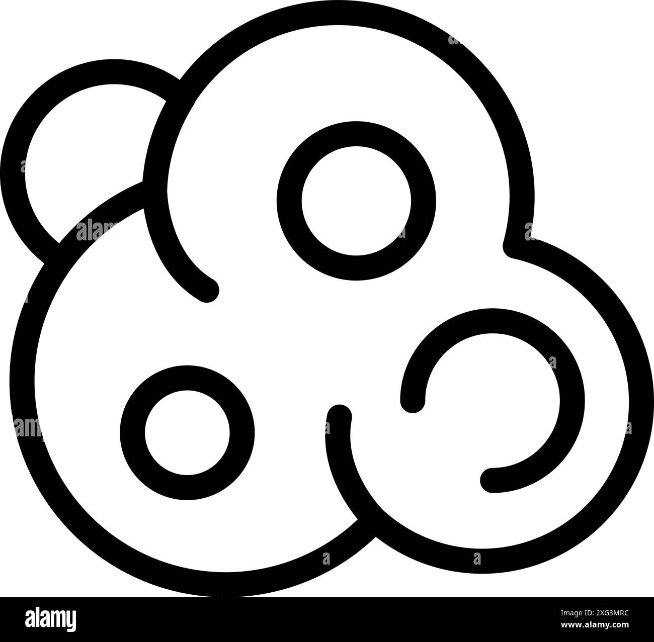 Abstract shape connecting circles forming a cloud representing teamwork ...