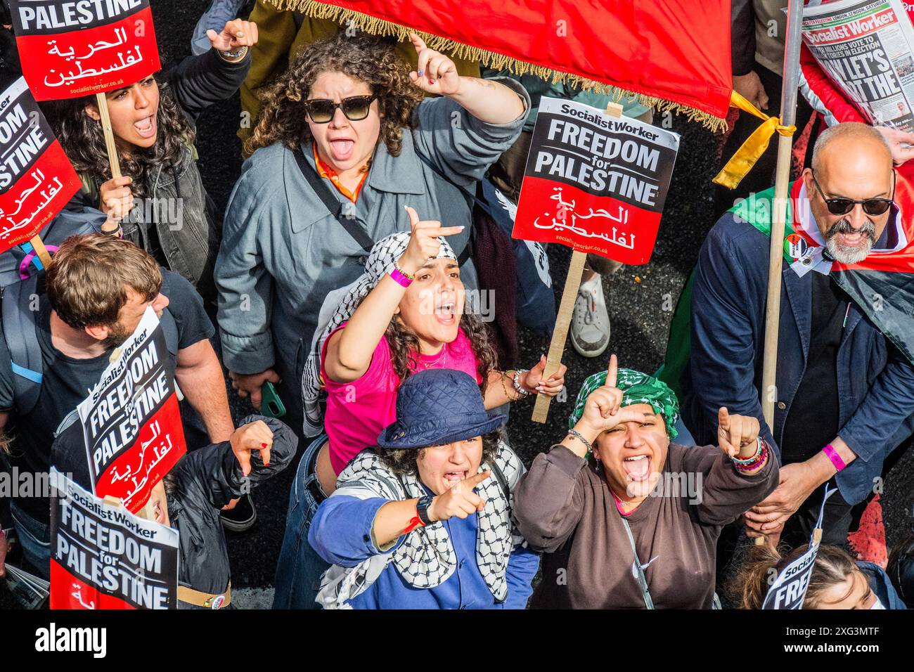 London, UK. 6th July, 2024. A tiny pro israel protest on Waterloo ...